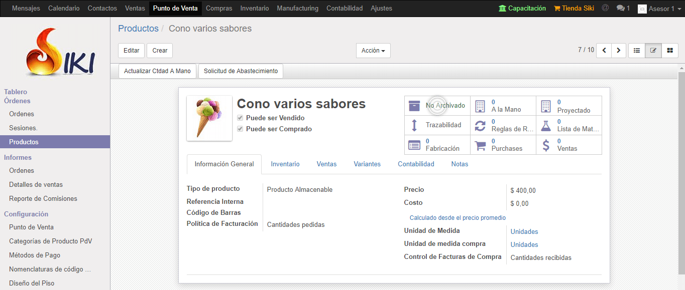 SOFTWARE para HELADERÍAS y PALETERÍAS, Gerencia TOTAL